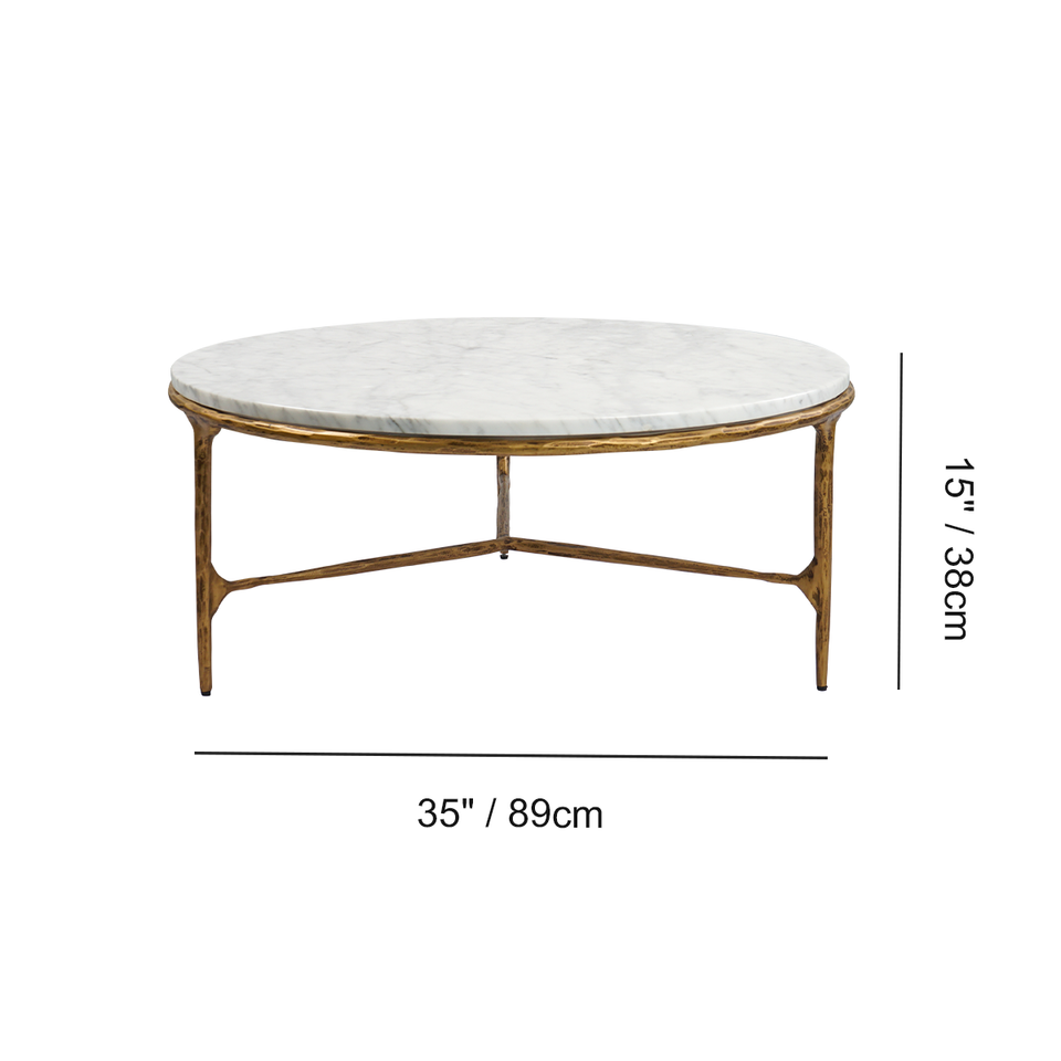 Thaddeus Marble Round Coffee Table | Scuethyee