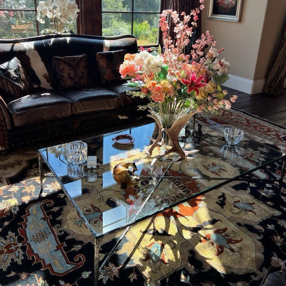 Thaddeus Rectangle Glass Coffee Table – Scuethyee