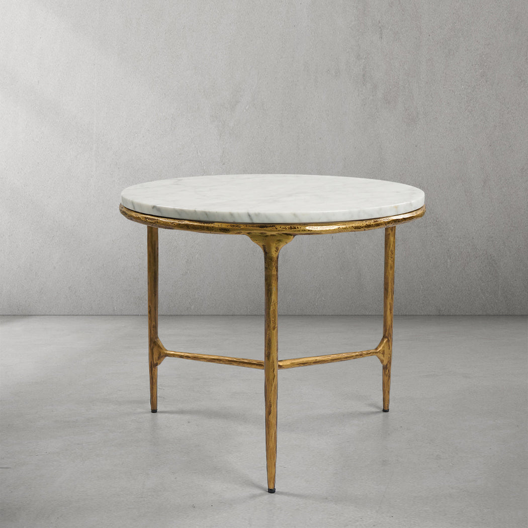 Thaddeus Marble Round Side Table 3 Leg 24"D – Scuethyee