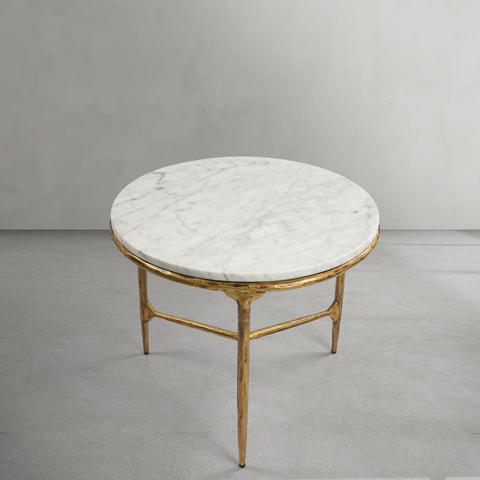 Thaddeus Marble Round Side Table 24‘'D – Scuethyee