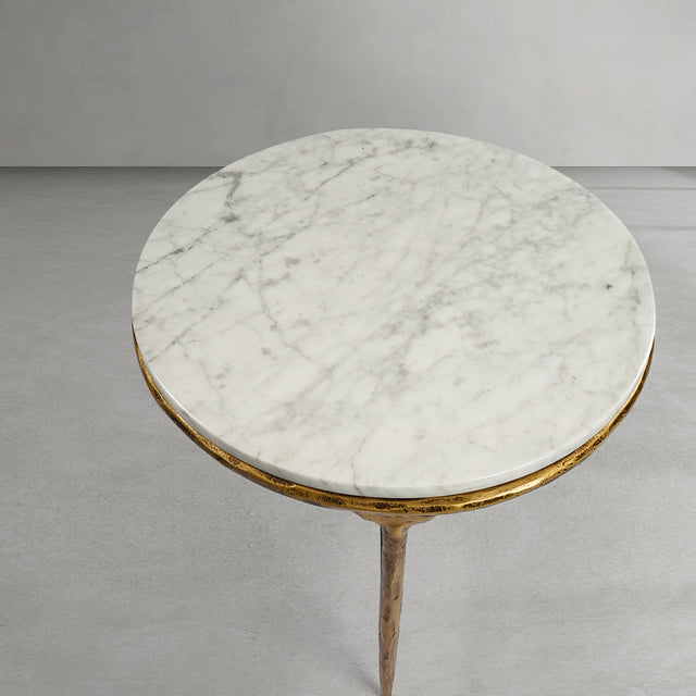 Thaddeus Marble Round Side Table 24‘'D – Scuethyee